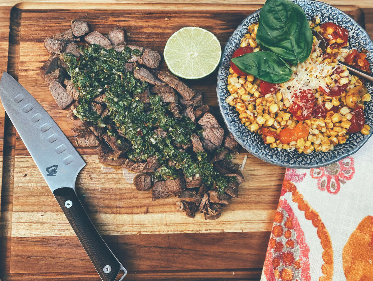 Butter & Garlic Steak Bites with a Mint Sauce | Triple C Angus
