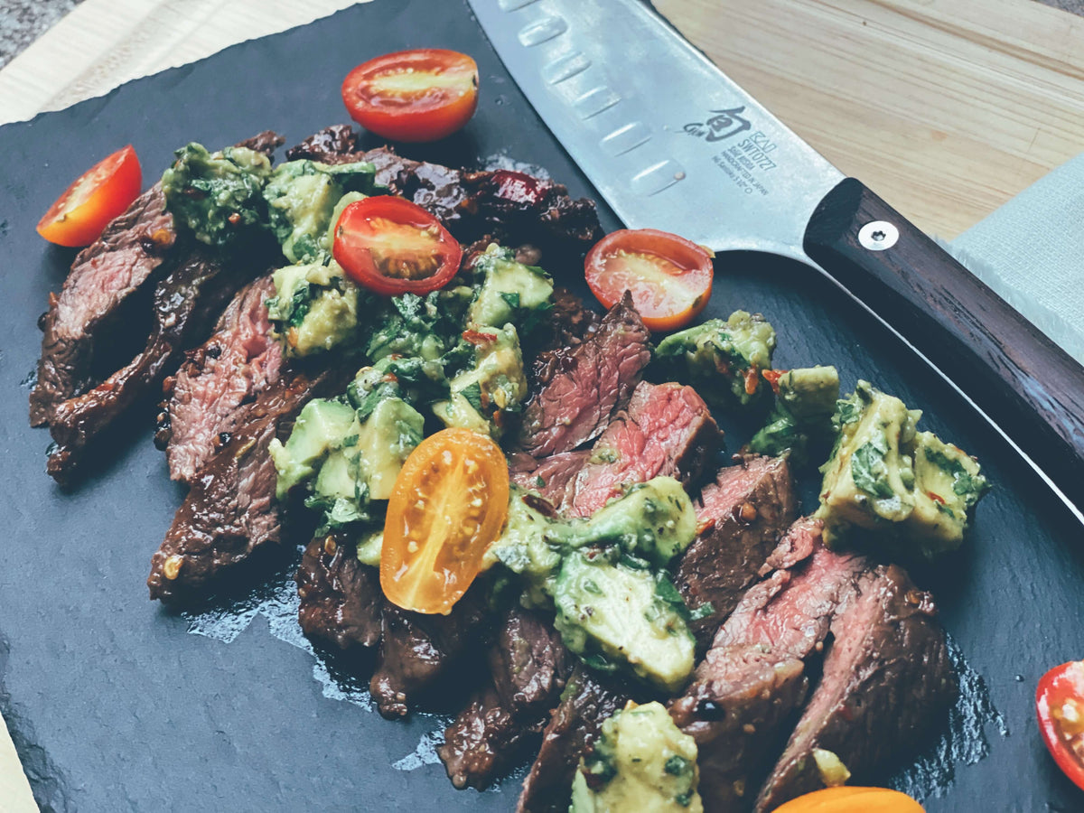 Skirt Steak & Avocado Chimichurri | Triple C Angus