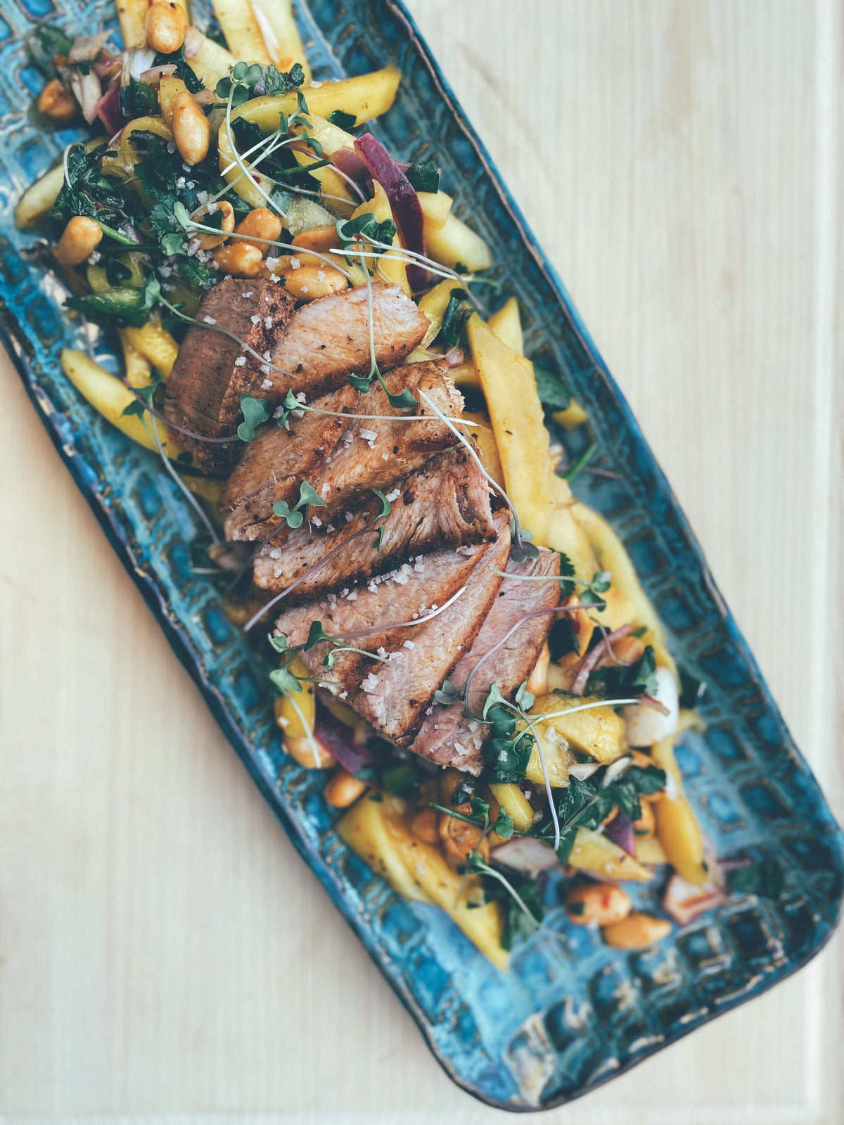 Pork Chops with a Mango Salad | Triple C Angus
